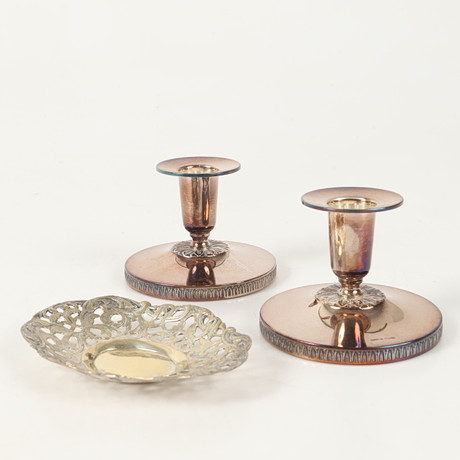 LJUSSTAKAR OCH FAT, silver, bl. a K & EC, 1970. Silver & Metall ...