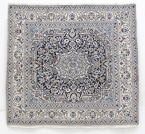MATTA, Persisk, Nain med silkesinslag, 200 x 180 cm. Mattor & Textil ...