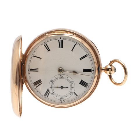 A 9CT GOLD FULL HUNTING CASED POCKET WATCH. Clocks & Watches - Pocket ...