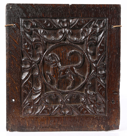 A GOOD MID-16TH CENTURY CARVED OAK PANEL, ENGLISH, CIRCA 1540-60 ...