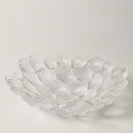 PER LÜTKEN. Skål, "Musling", kristall, Royal Copenhagen. Glas ...