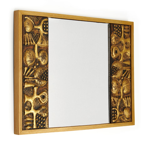 LISA LARSON. A mirror, Gustavsberg, 1960s. Signed on verso with Studio ...