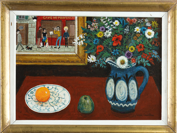 Max Müller Danmark 1911 1991 Stilleben Olja På Pannå Konst