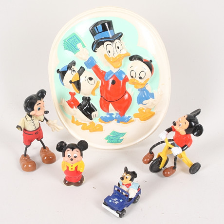 TOYS, 5 pcs, plastic, metal, incl. Mickey Mouse, Walt Disney. Toys ...