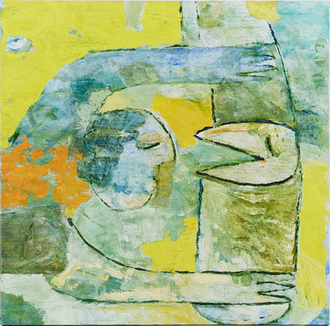 CAMILLA PYK. Kvinna och fågel, oljemålning på duk, signerad C Pyk ...