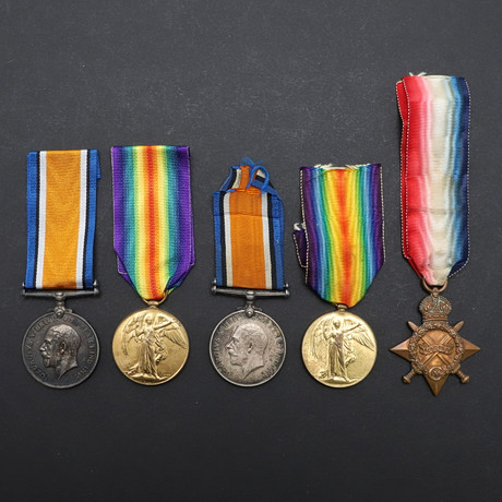 TWO FIRST WORLD WAR PAIRS AND A 1914-15 STAR. Coins, Medals & Stamps ...