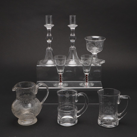 CORONATION GLASS ITEMS & OTHER GLASS ITEMS. Glass - Art glass - Auctionet