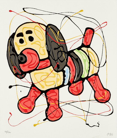 LARS TUNEBO. "Brio Dog", signerad och numrerad 211/250, handkolorerad ...