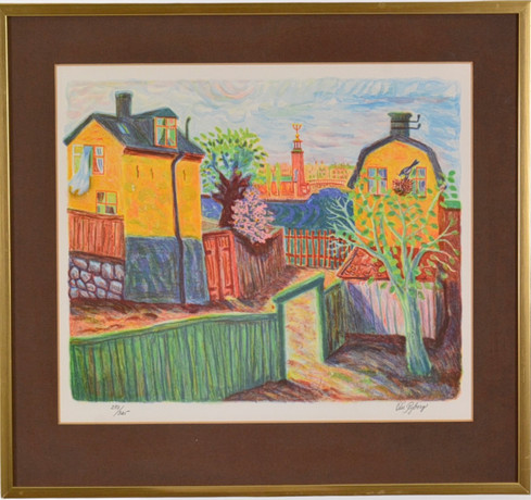 ELIS RYBERG. Färglitografi. Konst - Grafik - Auctionet