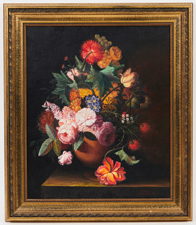 TERENCE ALEXANDER. Målning, blommig stilleben, 1900-tal. Konst - Måleri ...