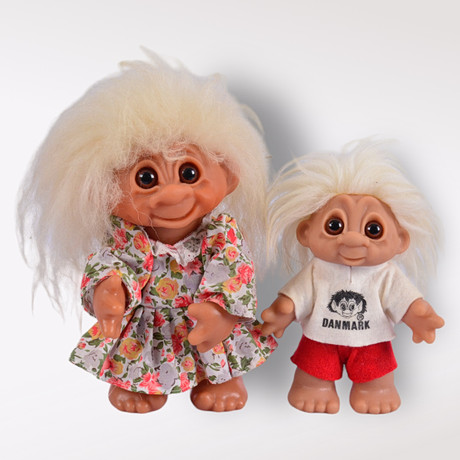 TROLL, 2-stycken, plast, bla Dam 1980. Leksaker - Leksaker - Auctionet