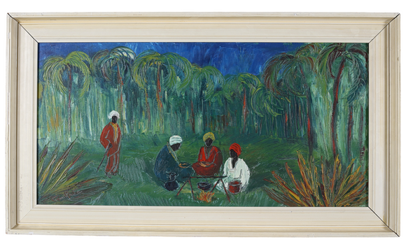 FRANS RASE. Motiv från Afrika, olja på duk, signerad. Konst - Måleri ...