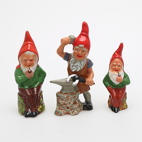 TOMTAR, 3 st, "Heissner" och "Gräfenroda", Tyskland, 1900-tal. Keramik ...