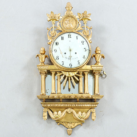 VÄGGPENDYL, Johan Nyberg, (urmakare i Stockholm 1787-1801). gustaviansk ...
