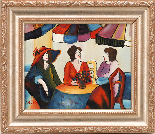 MARY VARLEY. Interiör med damer, olja på duk, signerad. Konst - Måleri ...