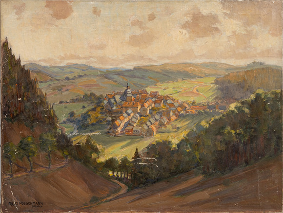 RUDOLF POESCHMANN (1878-1954). Olja på duk, Dresden. Konst - Måleri ...