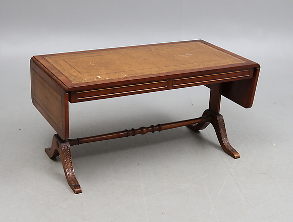 COFFEE TABLE, with flaps, English style, marked Reprodux, 20th century ...