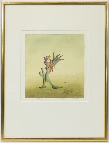 PONTUS CARLE. AKVARELL. Konst - Måleri - Auctionet