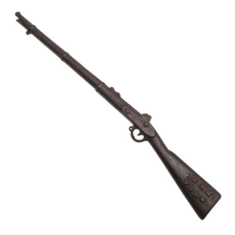 AN AMERICAN CAST IRON MINIATURE RIFLE MARKED FOR THE '12 N H VOLS ...