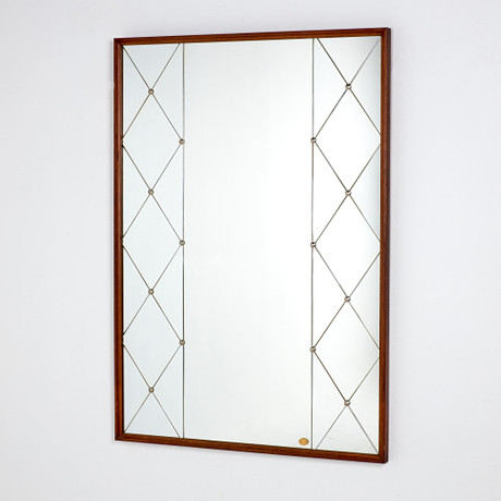 A mid 20th century mirror, frame in teak. Mirrors - Auctionet