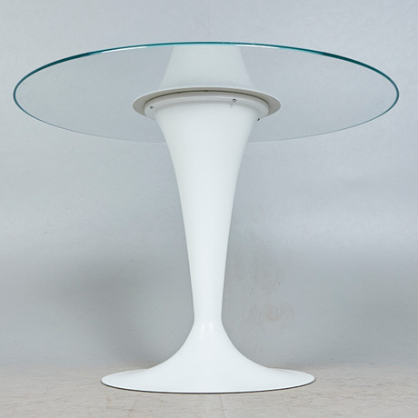 Dining table/table, metal, glass, 1980s/90s. Furniture - Tables - Auctionet