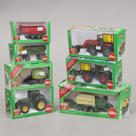 SIKU, 7 st, traktorer och lantbruk, 1900/2000-tal. Leksaker - Leksaker ...