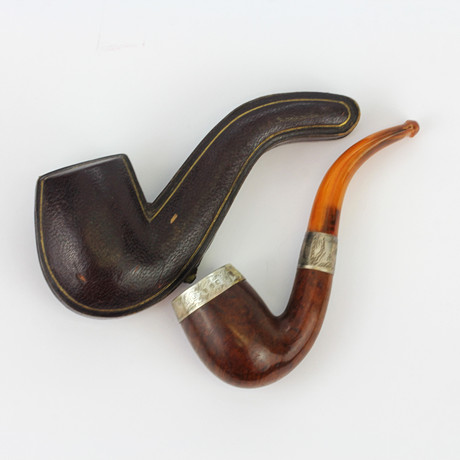 SILVER MOUNTED TOBACCO PIPE. Silver & Metals - Silver - Auctionet