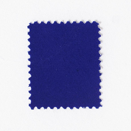 YVES KLEIN (1928-1962). “Timbre Bleu”, stamp, IKB, color pigment on ...