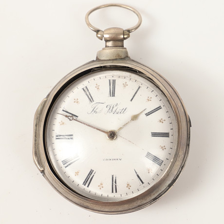 SPINDELUR, Thomas Whitt, London, vitmetall. Klockor & Ur - Fickur ...