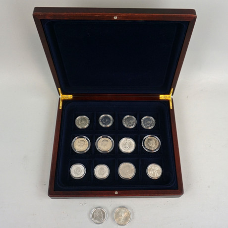 MINNESMYNT, silver, 14 st, Sveriges Officiella silvermynt, Myntverket ...
