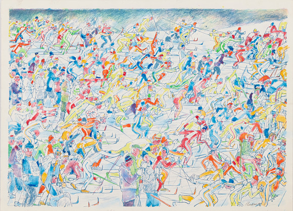 ERIK HAAMER. “Vasaloppet”. Art - Engravings & Prints - Auctionet