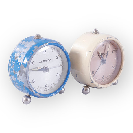 A 2-piece table clock, Alprosa, Switzerland. Clocks & Watches - Mantel ...