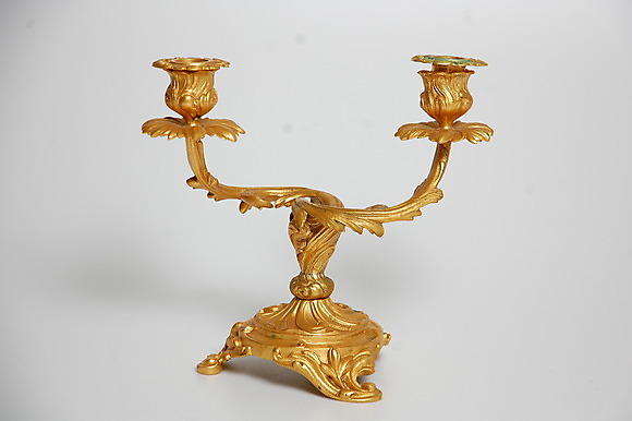 CANDELABRO, bronce fundido estilo Rococó, siglo XX. Lámparas e ...