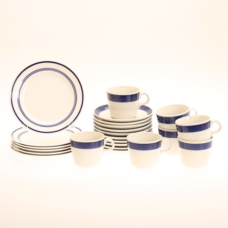 COFFEE CUPS WITH SAUCER, 7 pieces, Koka Blue, Rörstrand. A set of 6 ...