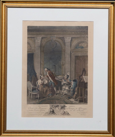 NICOLAS DE LAUNAY. After. “Le Billet Doux”. Engraving, 19th century ...