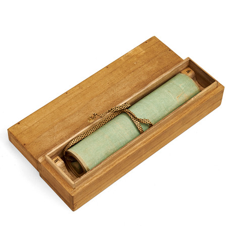 SCROLL PAINTING/SCROLL, Japan, motif of cloud-shrouded moon. Signed. In ...