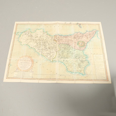 ROBERT MYLNE. The Island & Kingdom of Sicily........ from the Map of ...
