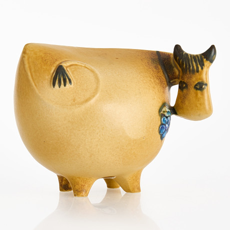 LISA LARSON. Figurine, cow, stoneware, from the series “Stora Zoo ...