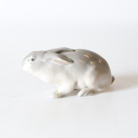 ROYAL COPENHAGEN. A rabbit figurine, Denmark, 20th century. Ceramics ...