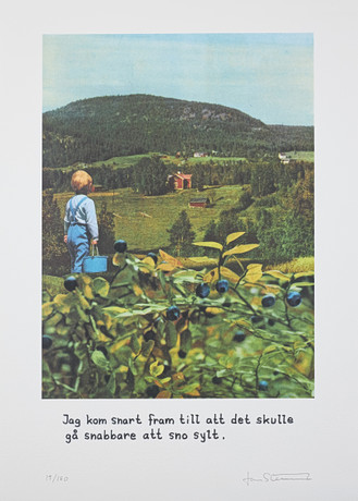JAN STENMARK (Sverige, född 1949), "Jag kom snart fram till att det ...