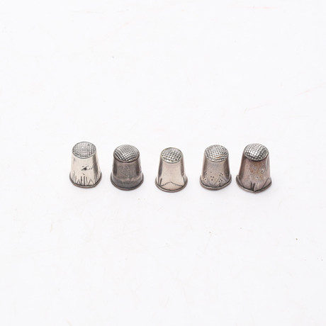 FINGERBORGAR, 5 st, silver, 1900-tal. Silver & Metall - Silver - Auctionet