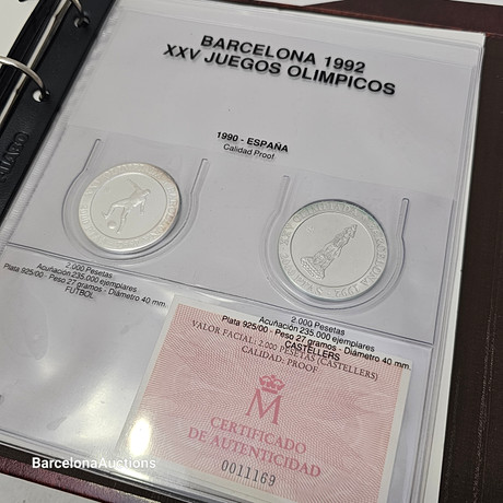 COLLECTION OF 8 SILVER COINS FROM THE 1992 OLYMPIC GAMES. Coins, Medals ...