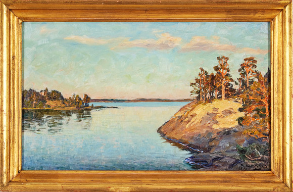 GOTTFRID KALLSTENIUS. Djupsundet, Källvik. Konst - Måleri - Auctionet