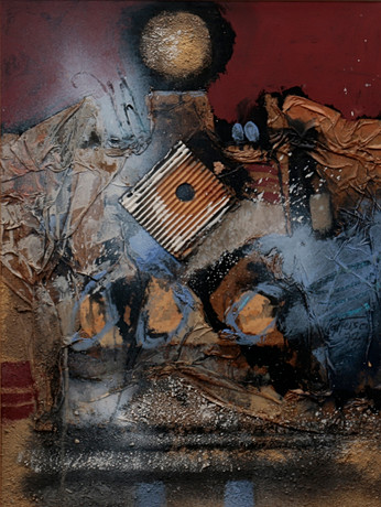 KEITH PATTERSON. ”Den blåa solen”. Konst - Måleri - Auctionet