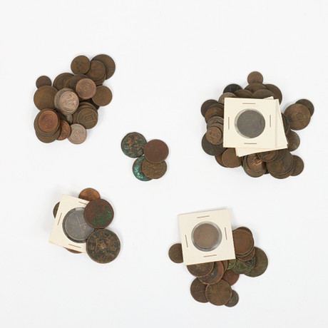 MYNT 1600-tal/1700-tal/1800-tal, 125 st, Sverige, Öre SM, Shilling och ...