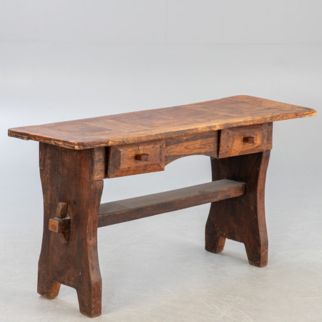 Rustikt lantbord/konsolbord, 1. Halv 20. Jh. Möbler - Bord - Auctionet