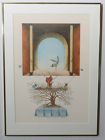 PETER JACOBY. Litografia, "Romeo ja Julia", numero 59/300, signeerattu ...