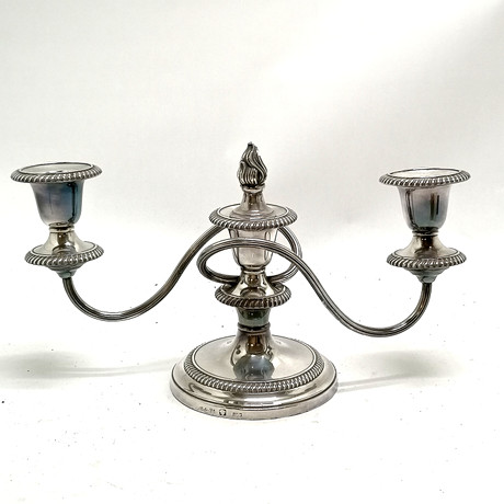 BARKER ELLIS SILVER PLATED 2 BRANCH CANDELABRA. Silver & Metals ...