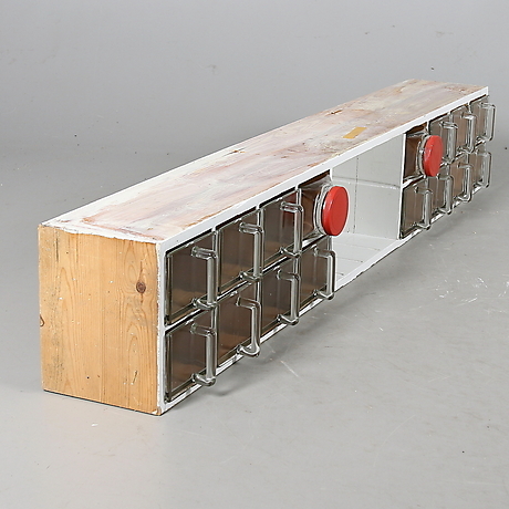 CUSHION SHELF, with glass vessels, "Reda", mid-20th century ...