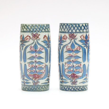 ALUMINIA, VASER, ETT PAR. Keramik. Formgivare Marianne Joensen. Nr 417/ ...